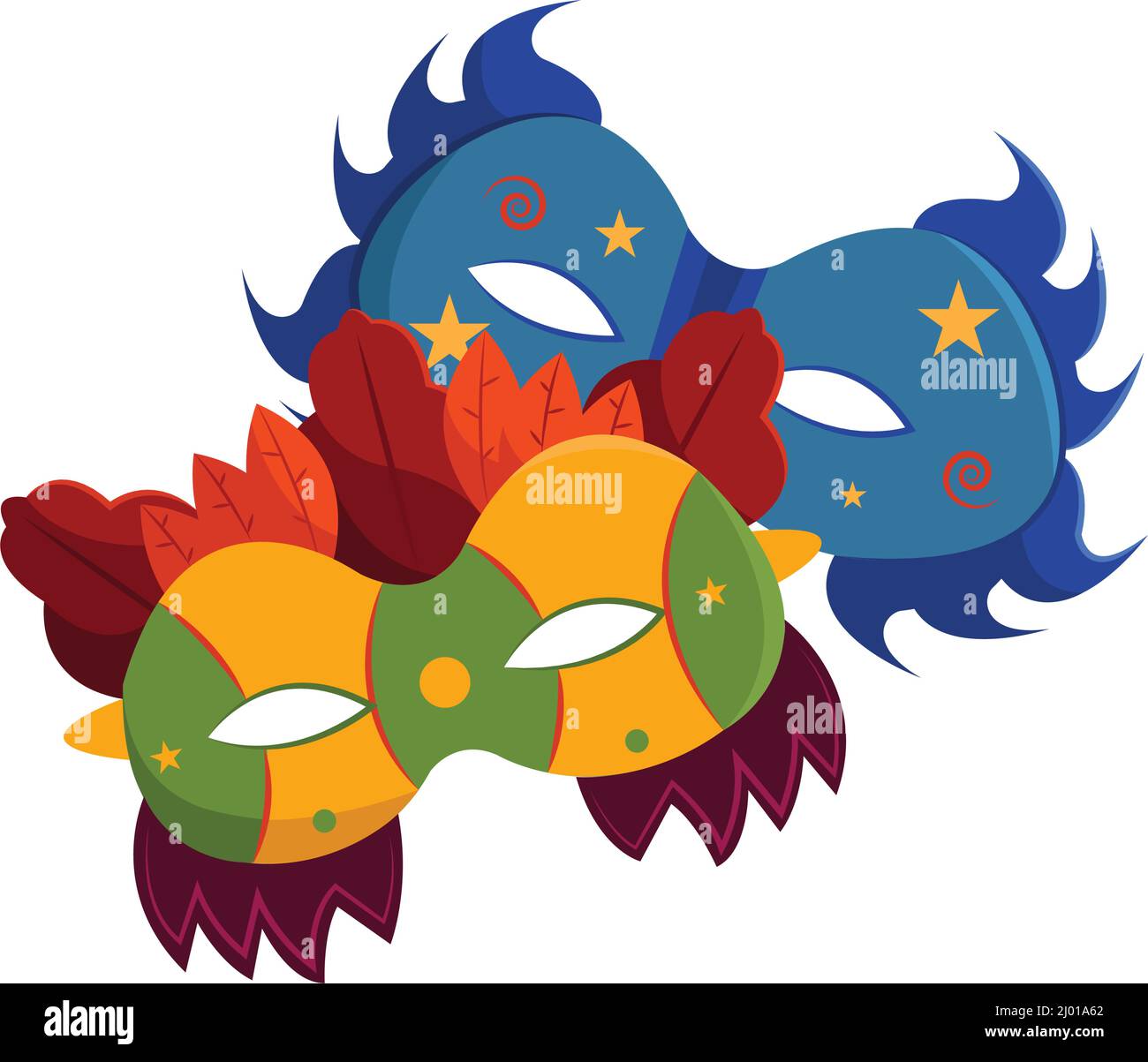 Pair of colored venetian masks Vector Stock Vector Image & Art - Alamy