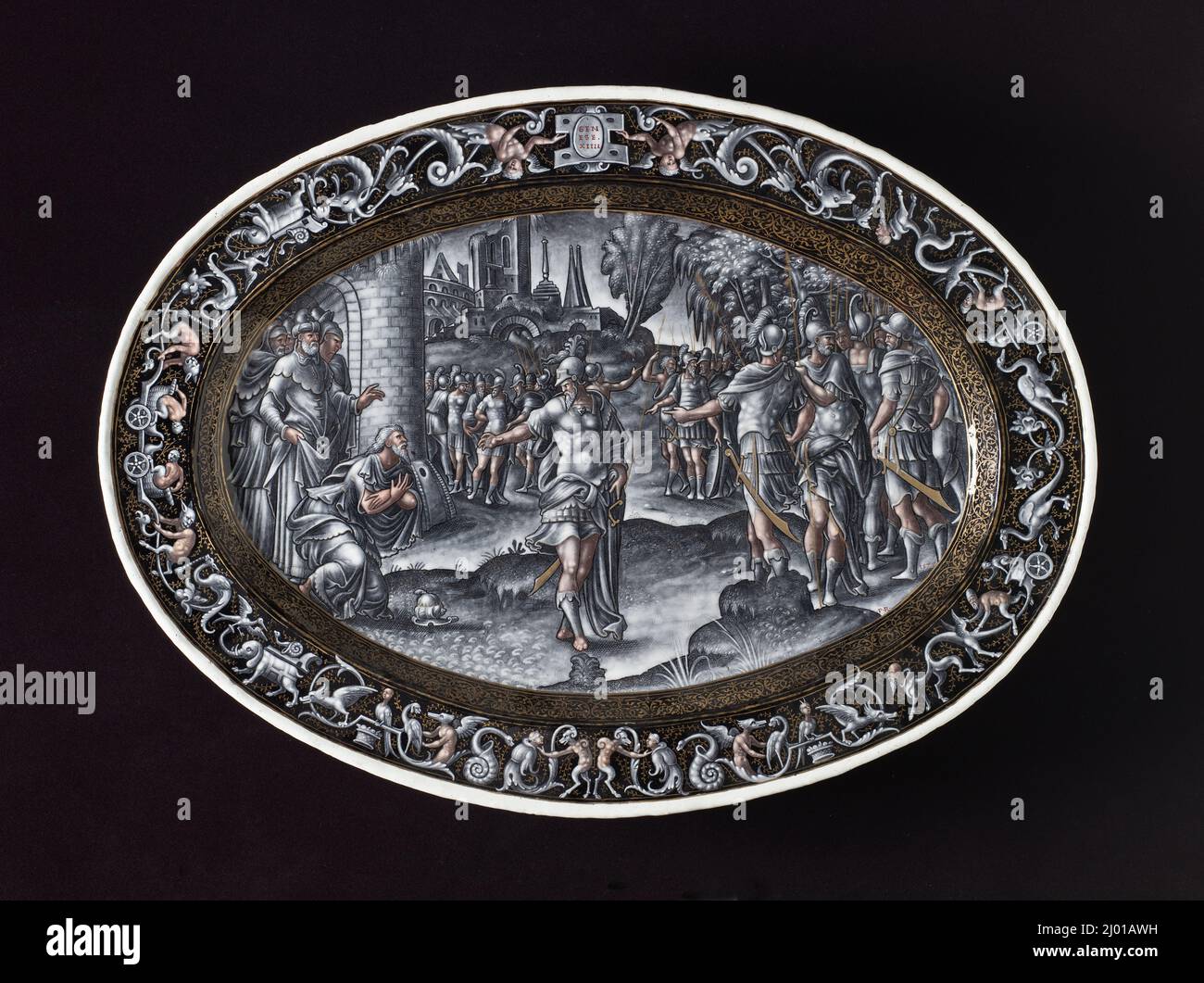 Platter with Scene of Abram Returning the Goods of the King of Sodom. Pierre Reymond (France ...