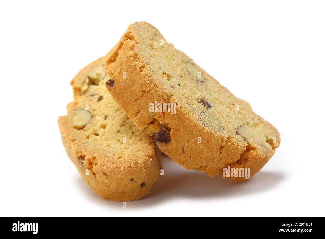 Italian biscotti biscuits isolated on white background Stock Photo - Alamy