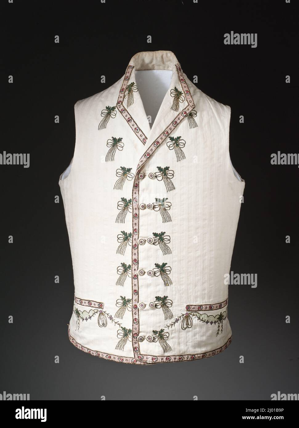 Man's Vest. England, circa 1790. Costumes; principal attire (upper body ...