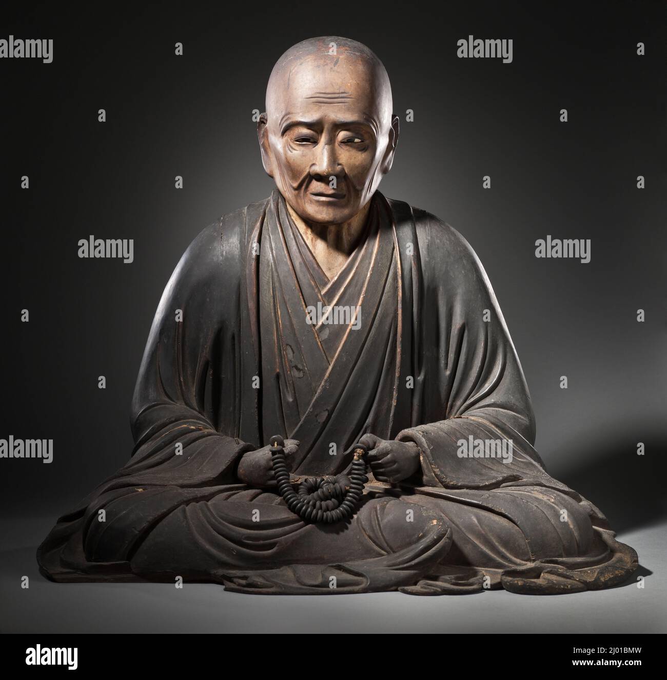 Buddhist Layman. Japan, Momoyama period (1573-1615). Sculpture. Wood ...