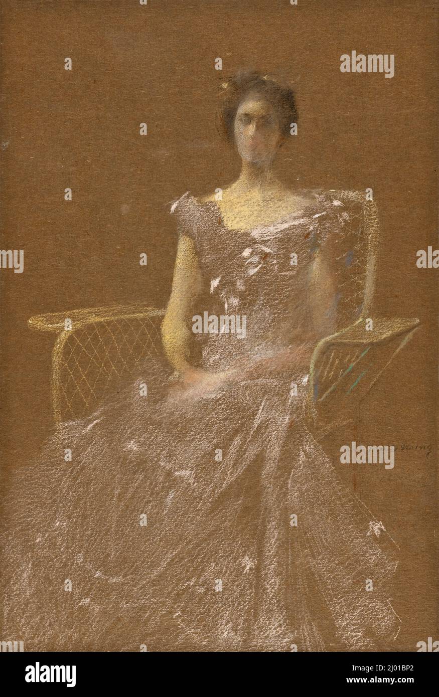 Lady in rattan armchair hi-res stock photography and images - Alamy