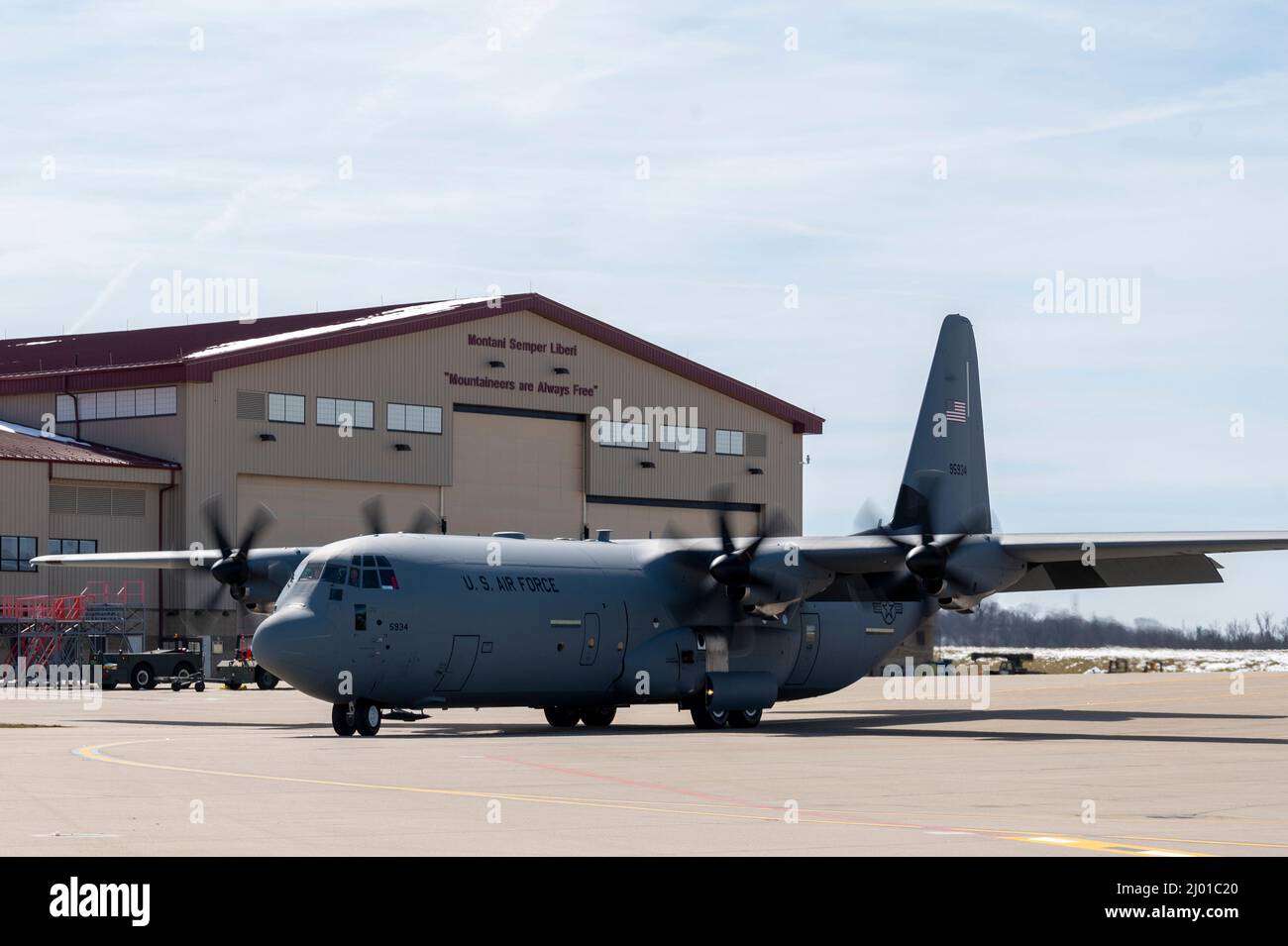 The second factory new C-130J-30 aircraft lands at McLaughlin Air ...