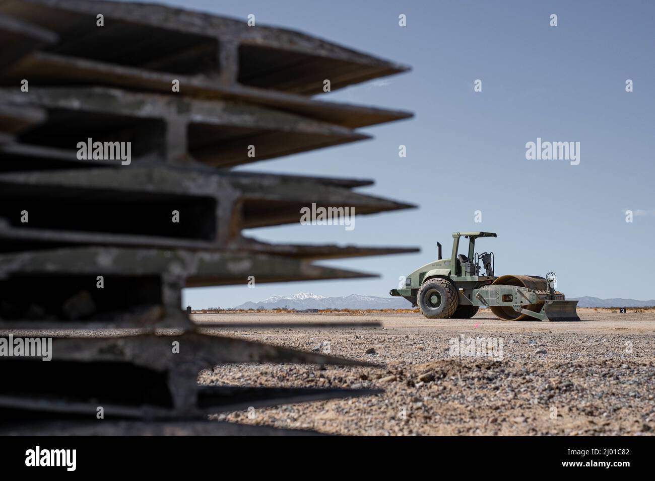 A U.S. Marine Corps CS-563D AW Vibratory Single Drum Compactor with ...