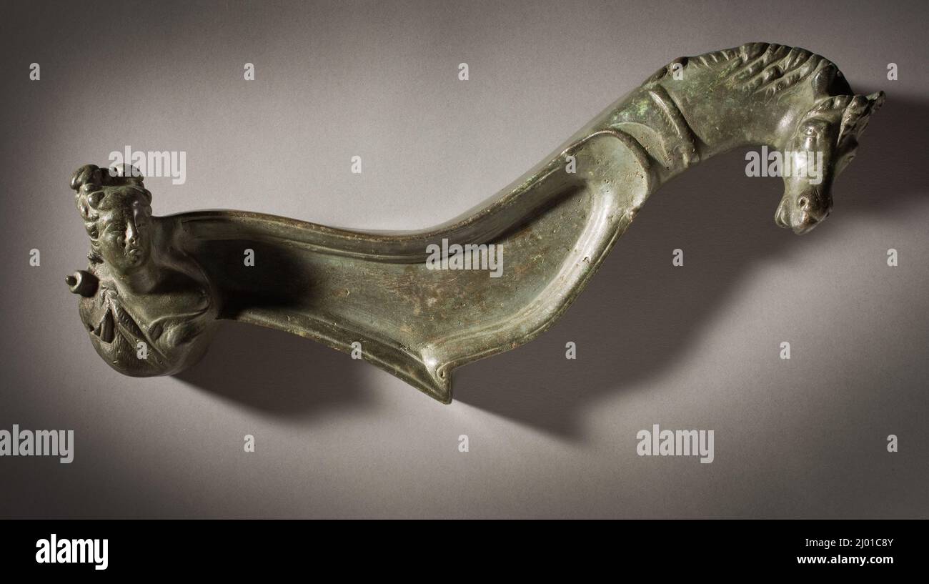 Fulcrum with Bust of Artemis and Horse Protome. Italy, Roman, 1st-2nd ...