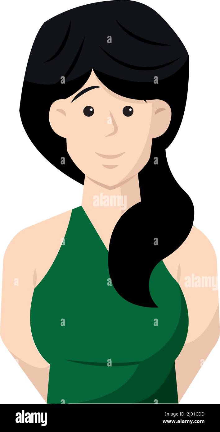 Isolated happy pretty woman cartoon Vector Stock Vector Image & Art - Alamy