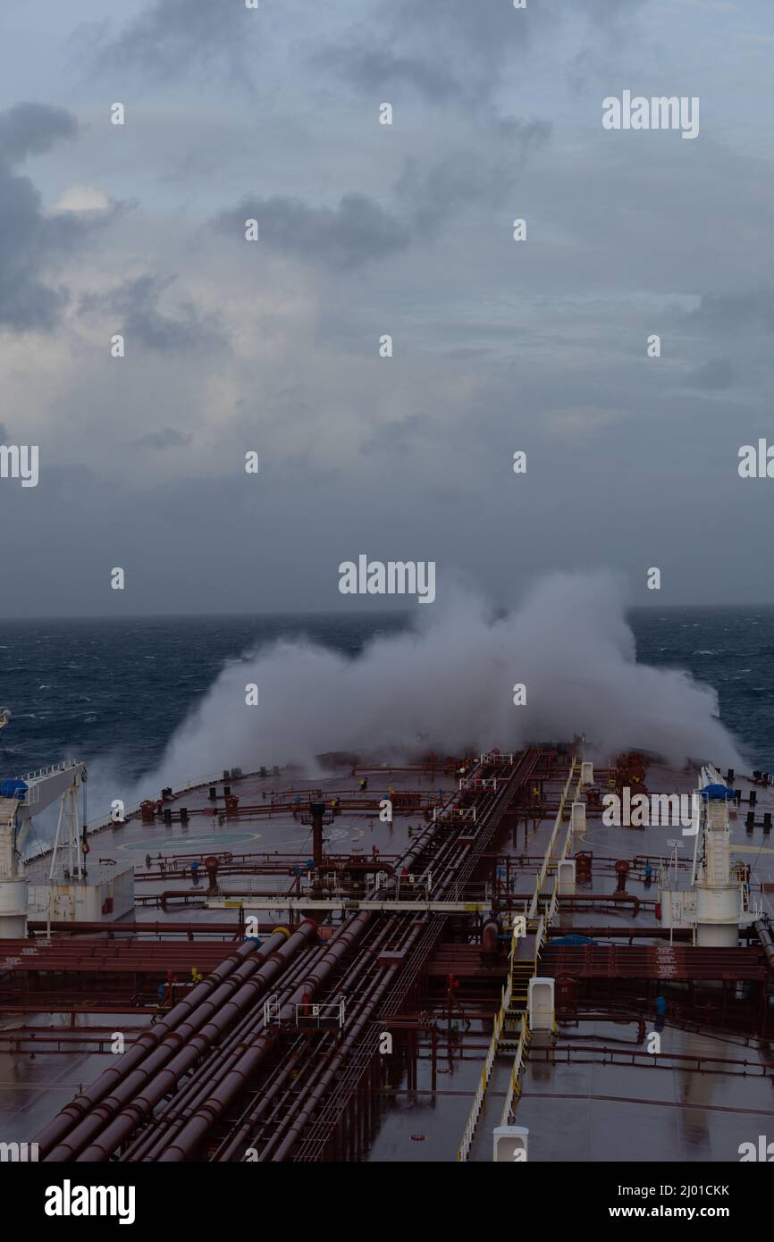 Oil tanker in the ocean Stock Photo - Alamy