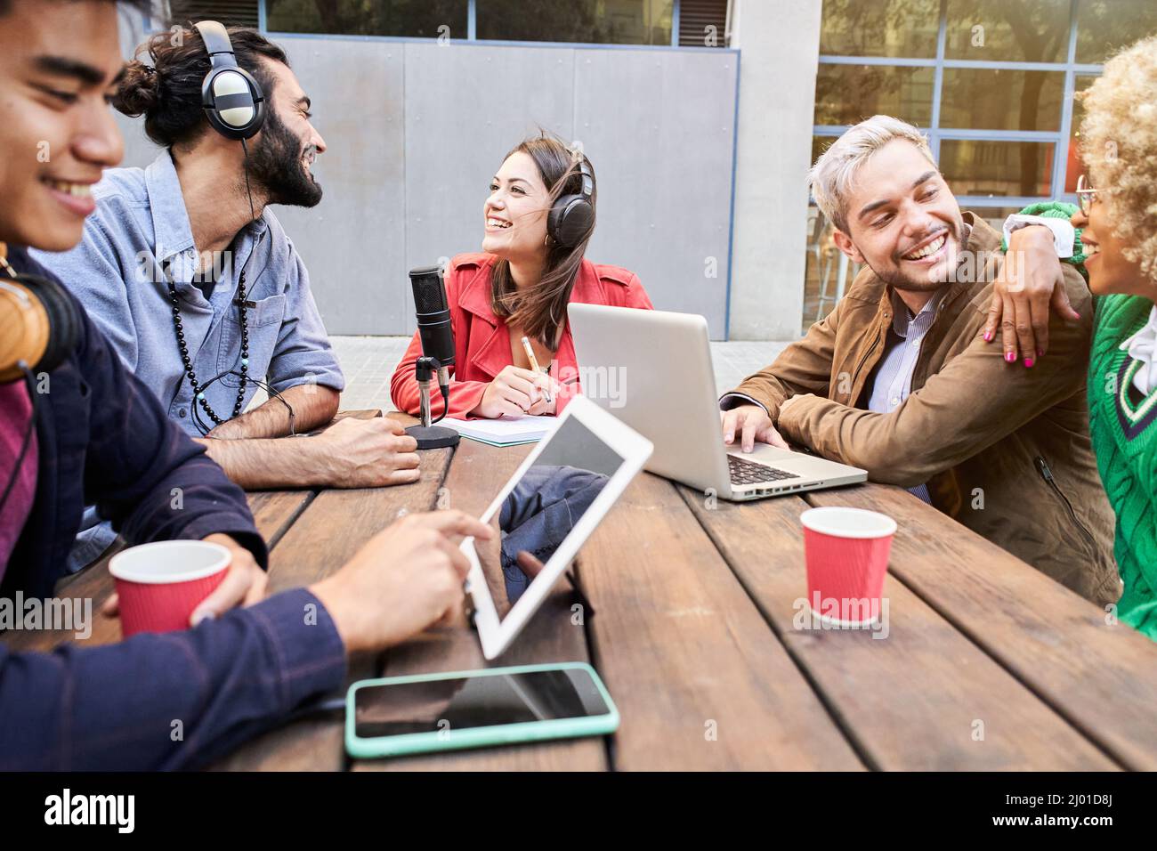 Radio studio interview headphones hi-res stock photography and images ...