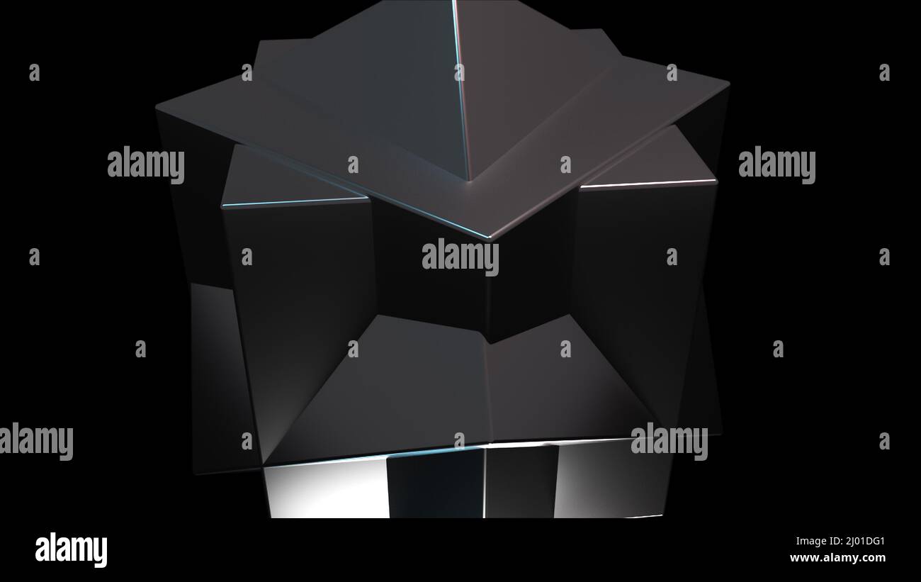 Abstract metal cubes. Computer generated 3d render Stock Photo - Alamy