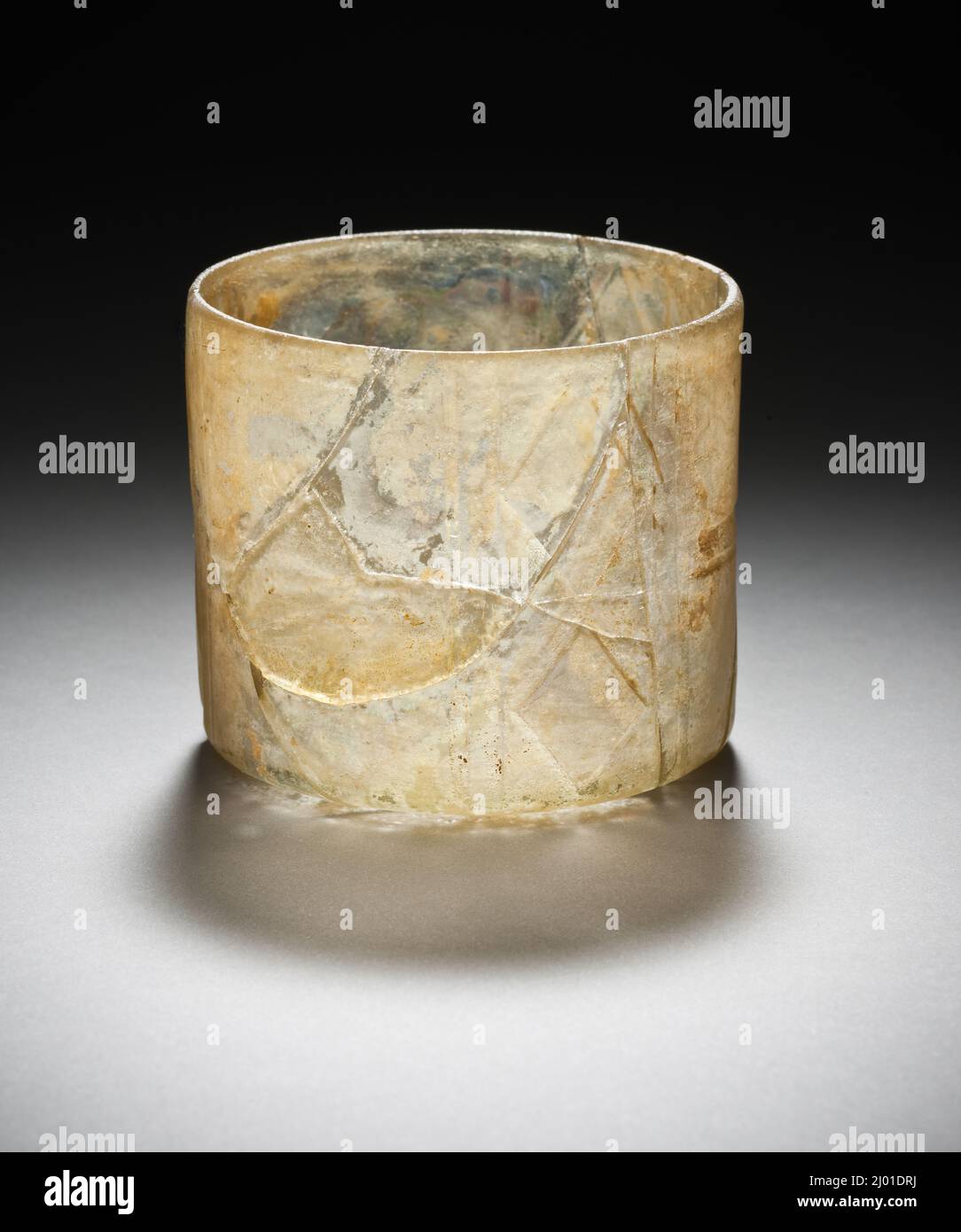 Beaker. Iran, 9th century. Glass. Glass, mold-blown, possibly wheel-cut ...