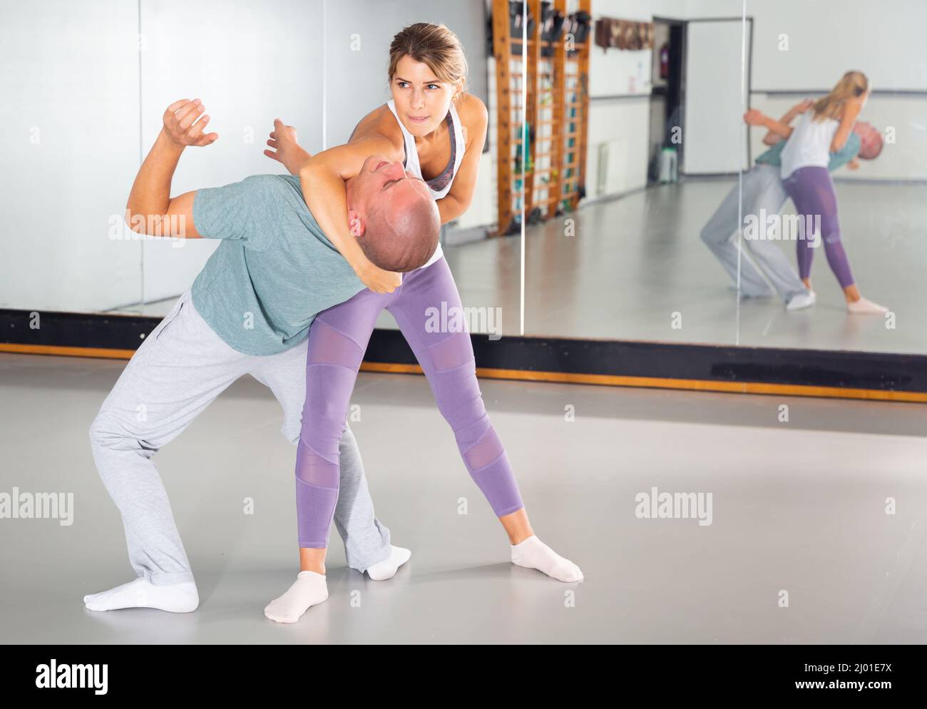 Active girl training captures on self-defense course Stock Photo - Alamy