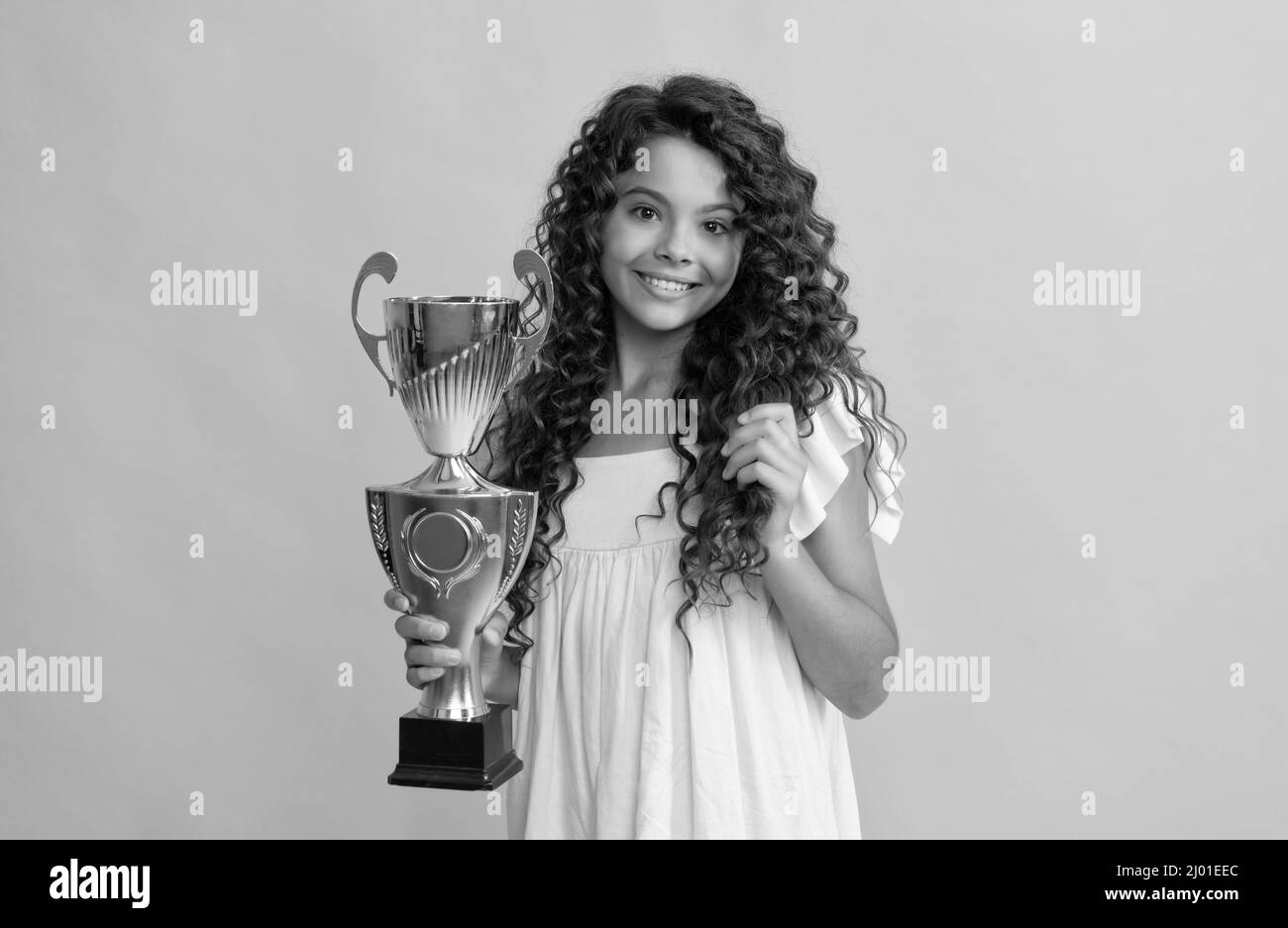 trophy and prestige. kid got prize. inspiration and motivation. child ...