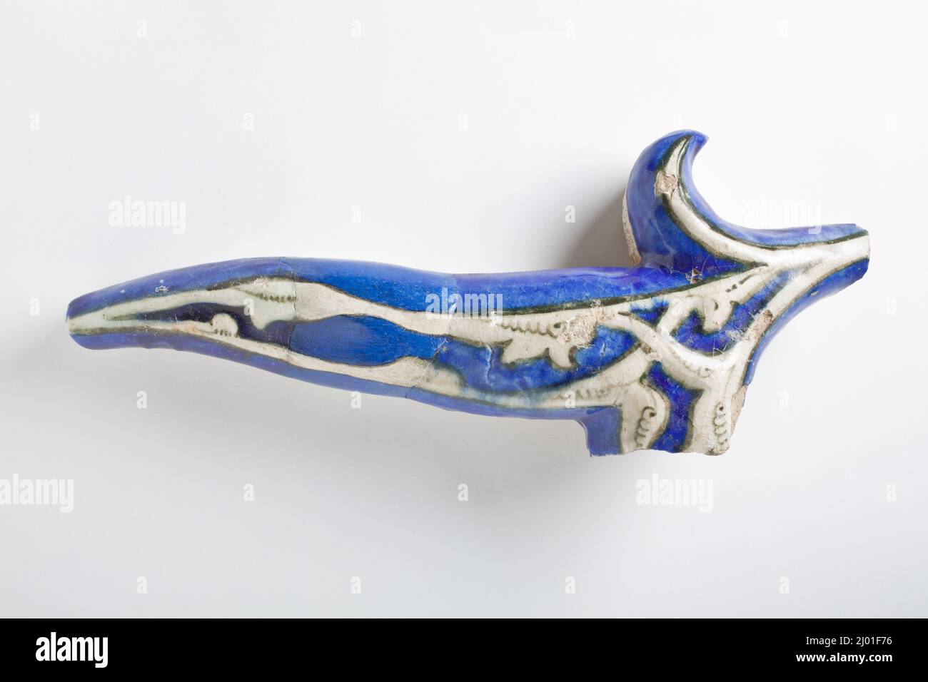 Tile. Iran, Tabriz, circa 1465. Ceramics. Fritware, molded, underglaze ...