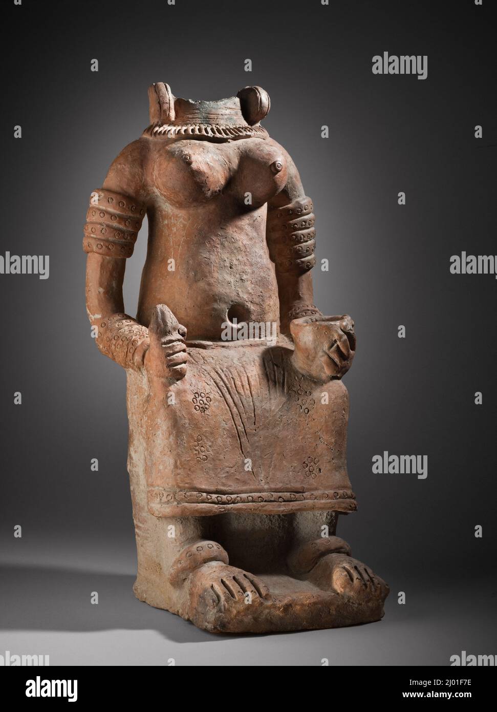 Mother Goddess. India, Uttar Pradesh, 4th century. Sculpture. Reddish ...