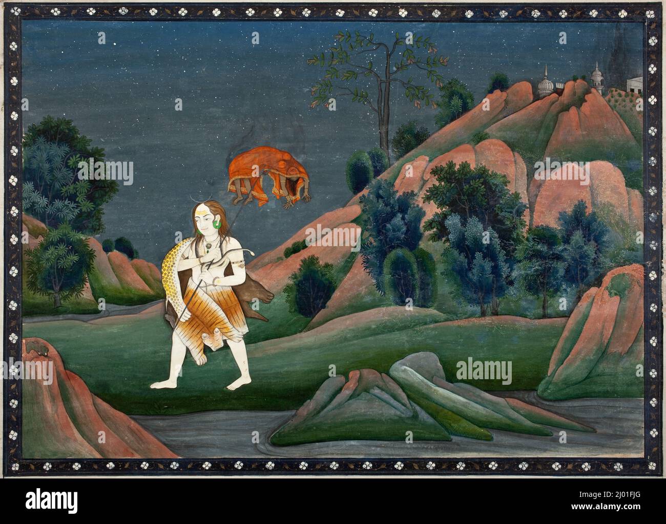 Shiva Carrying the Corpse of Sati on His Trident. India, Himachal ...