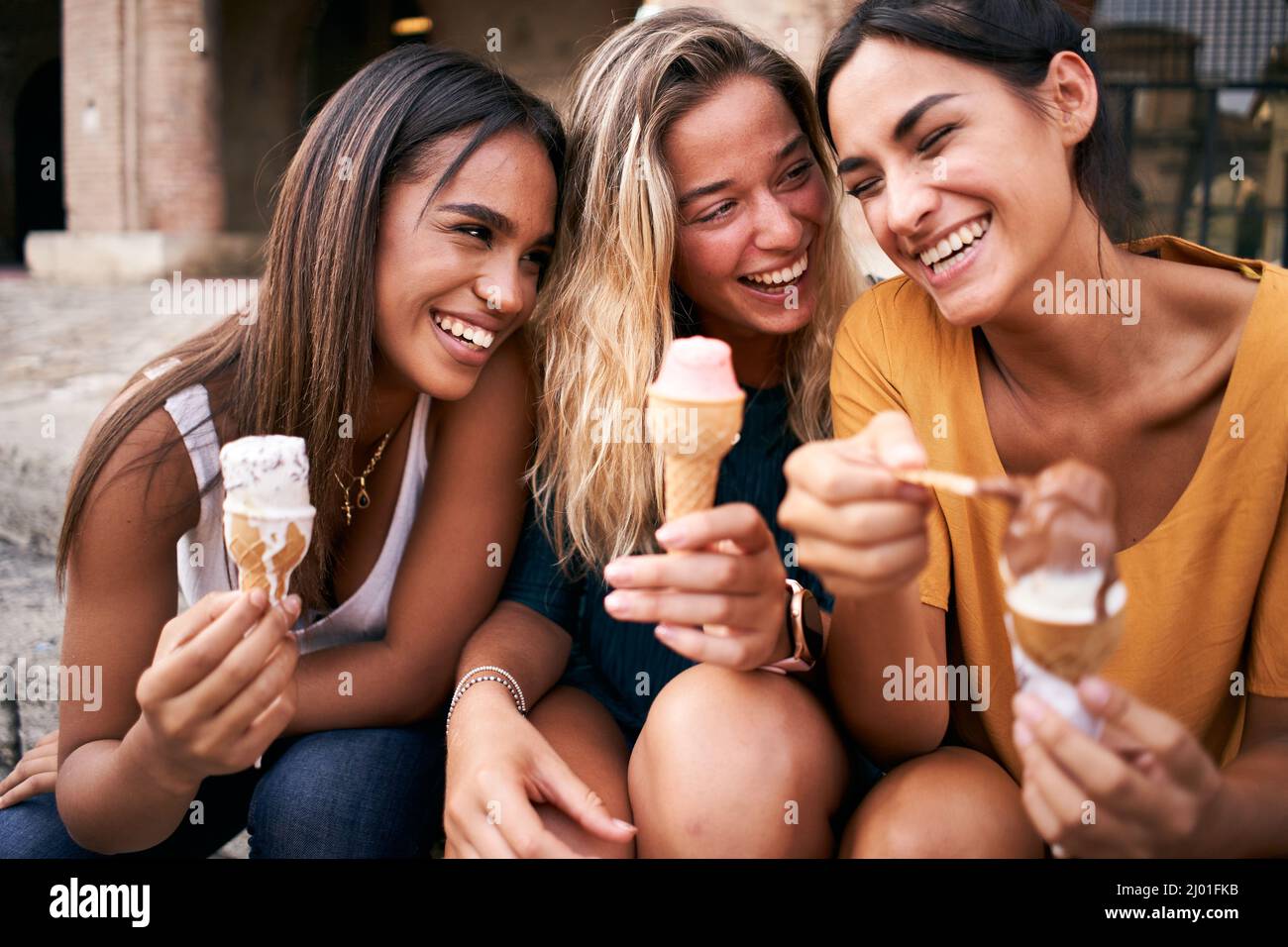 Laughing summer ice cream hi-res stock photography and images - Alamy