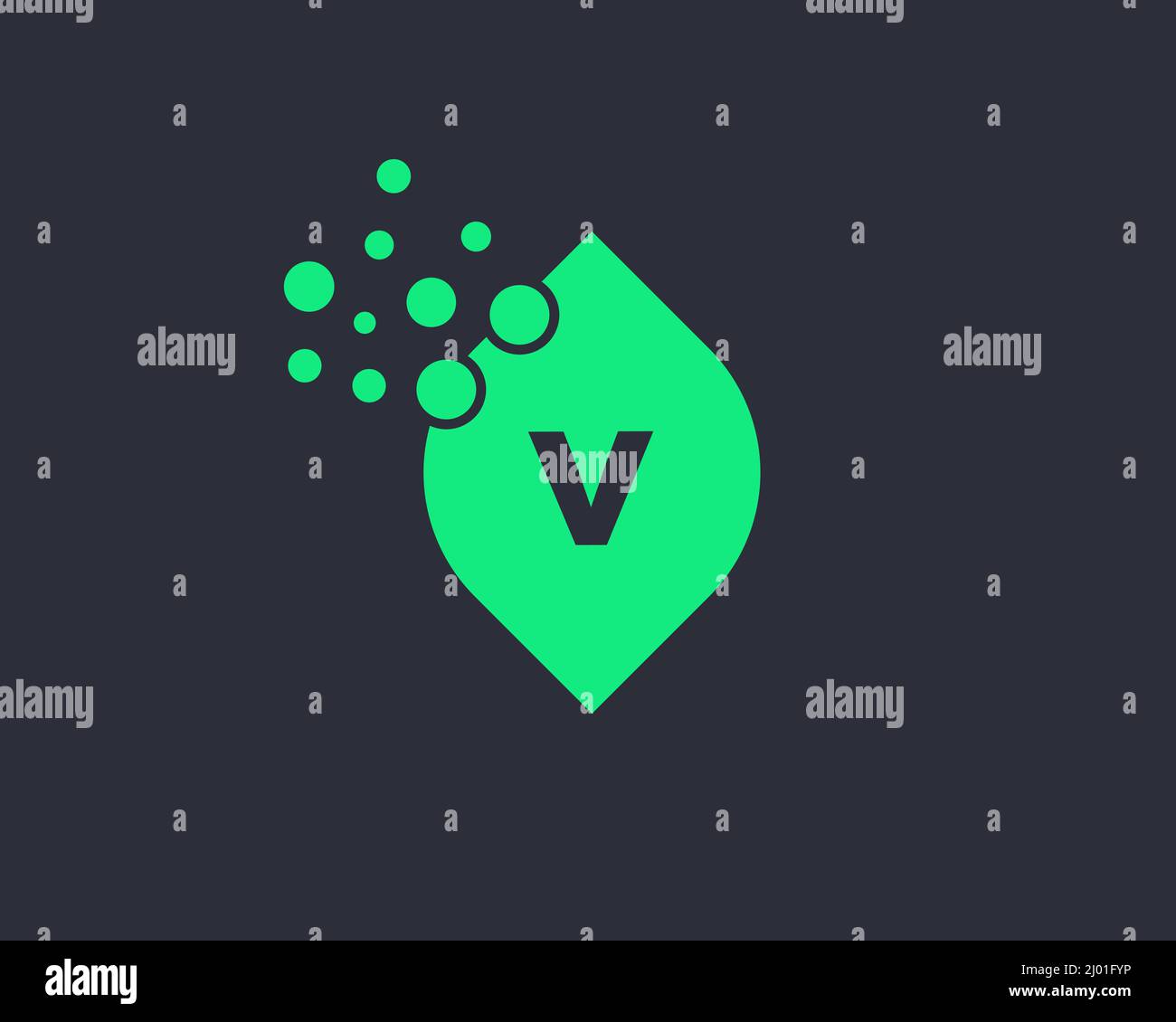 Abstract V Letter Logo with Leaf Concept. Letter V Logo Design Stock ...