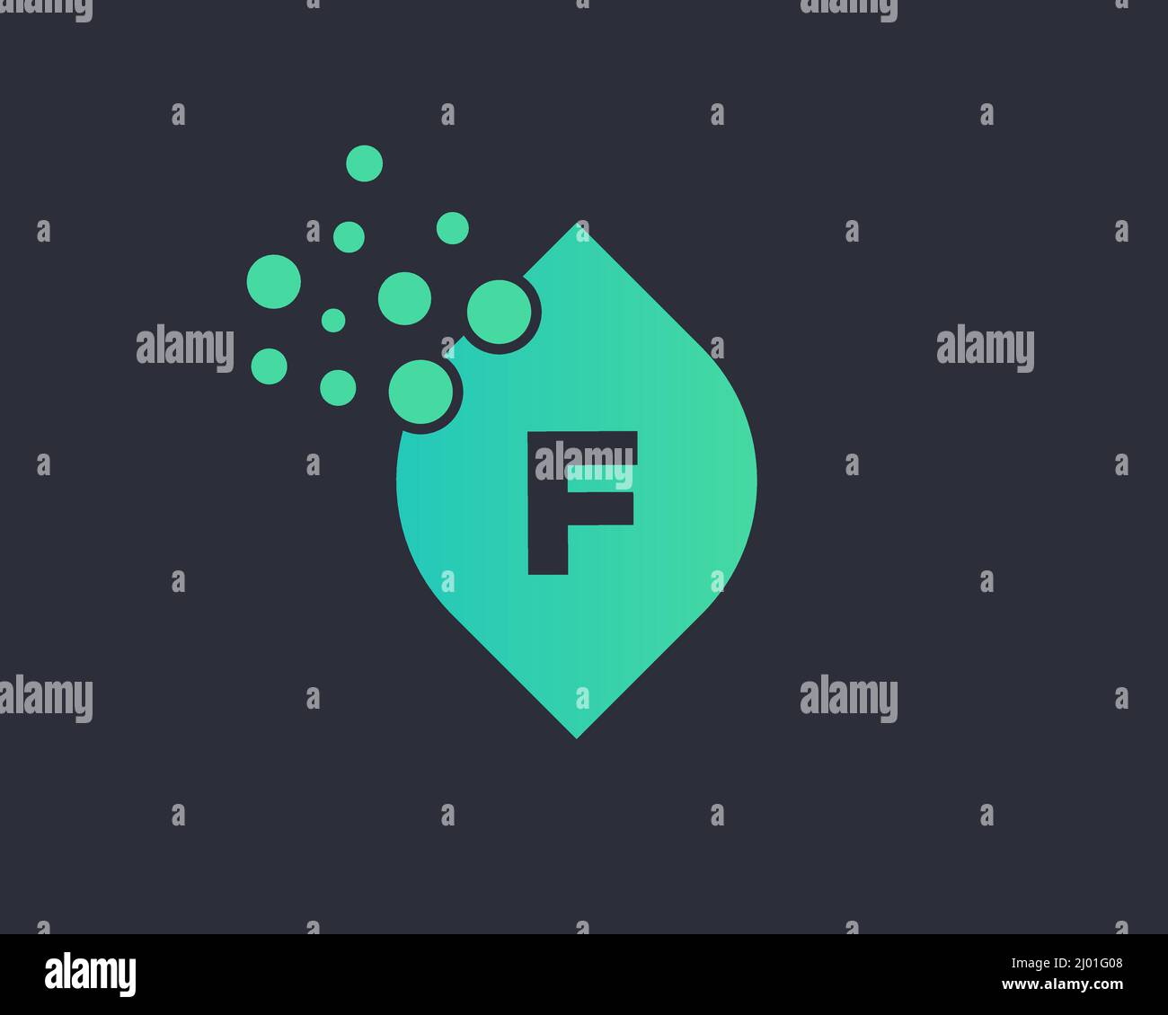 Abstract F Letter Logo with Leaf Concept. Letter F Logo Design Stock ...