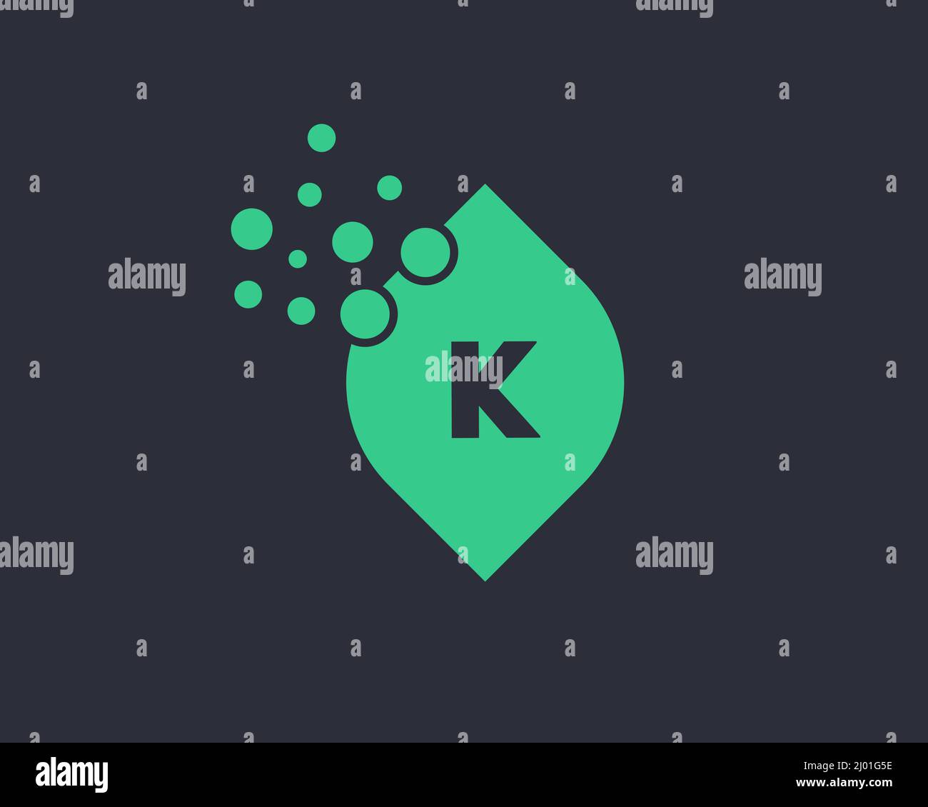 Abstract K Letter Logo with Leaf Concept. Letter K Logo Design Stock ...