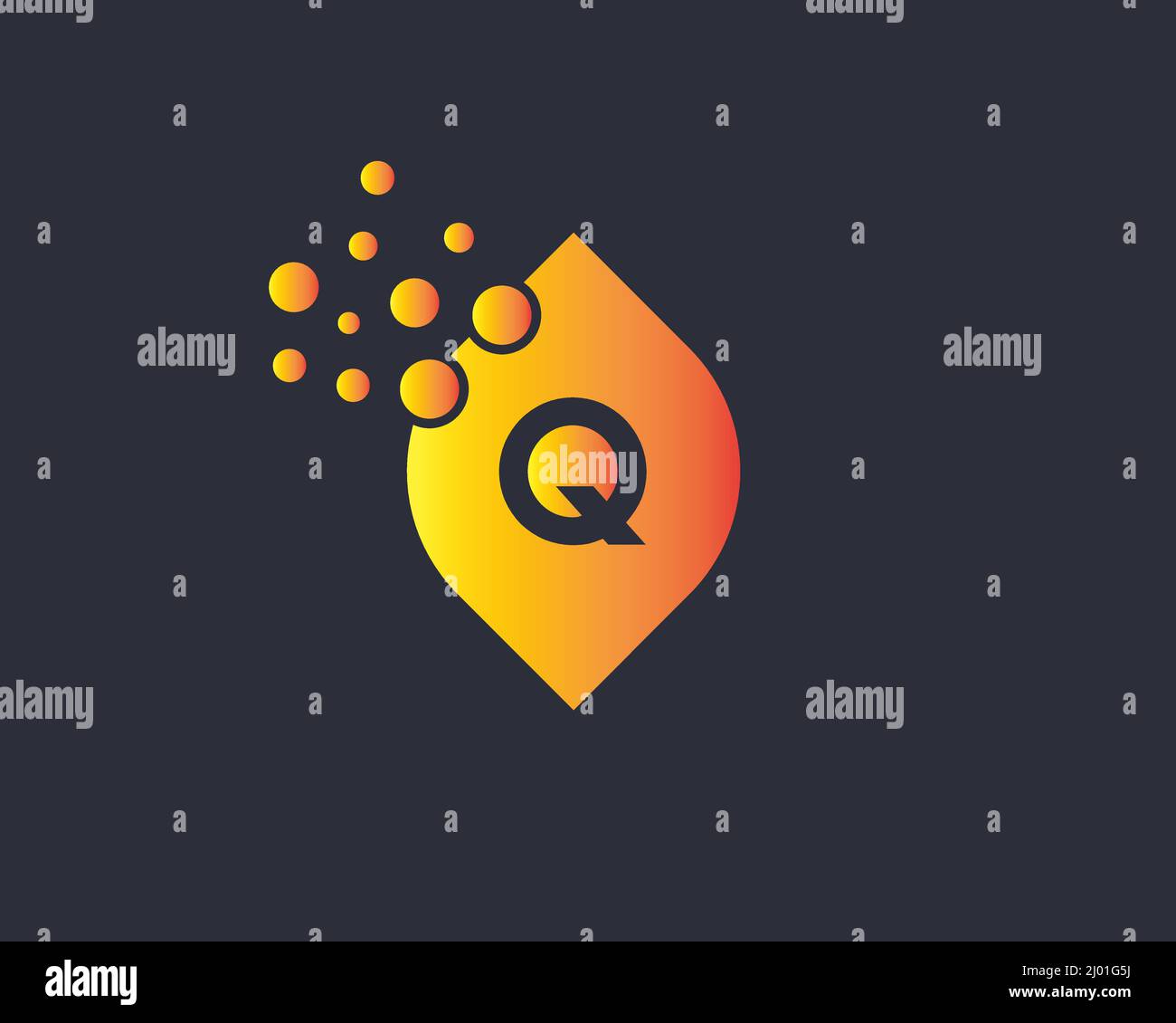 Abstract Q Letter Logo with Leaf Concept. Letter Q Logo Design Stock ...