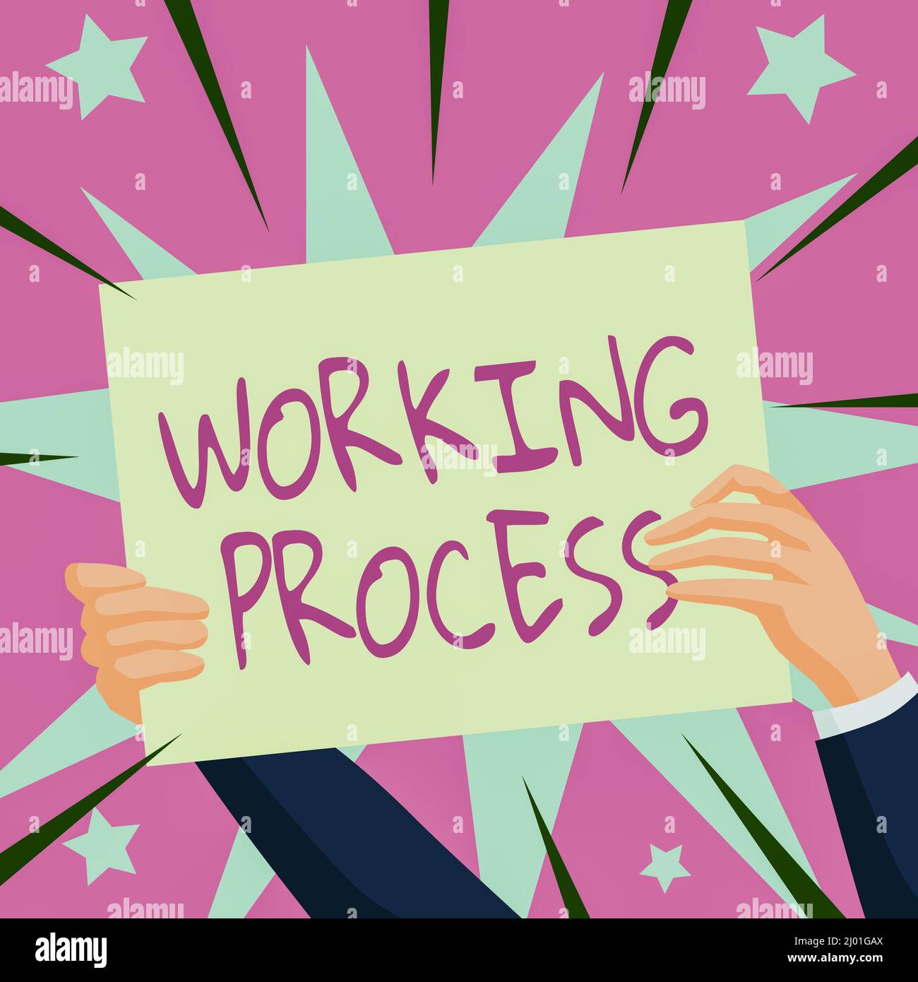 Conceptual caption Working Process. Word for Working Process Hands ...