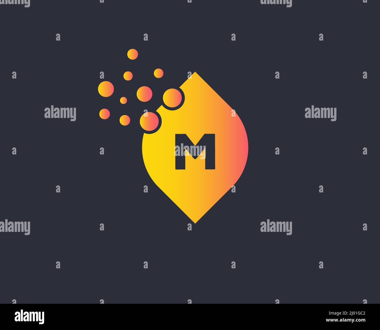 Abstract M Letter Logo with Leaf Concept. Letter M Logo Design Stock ...