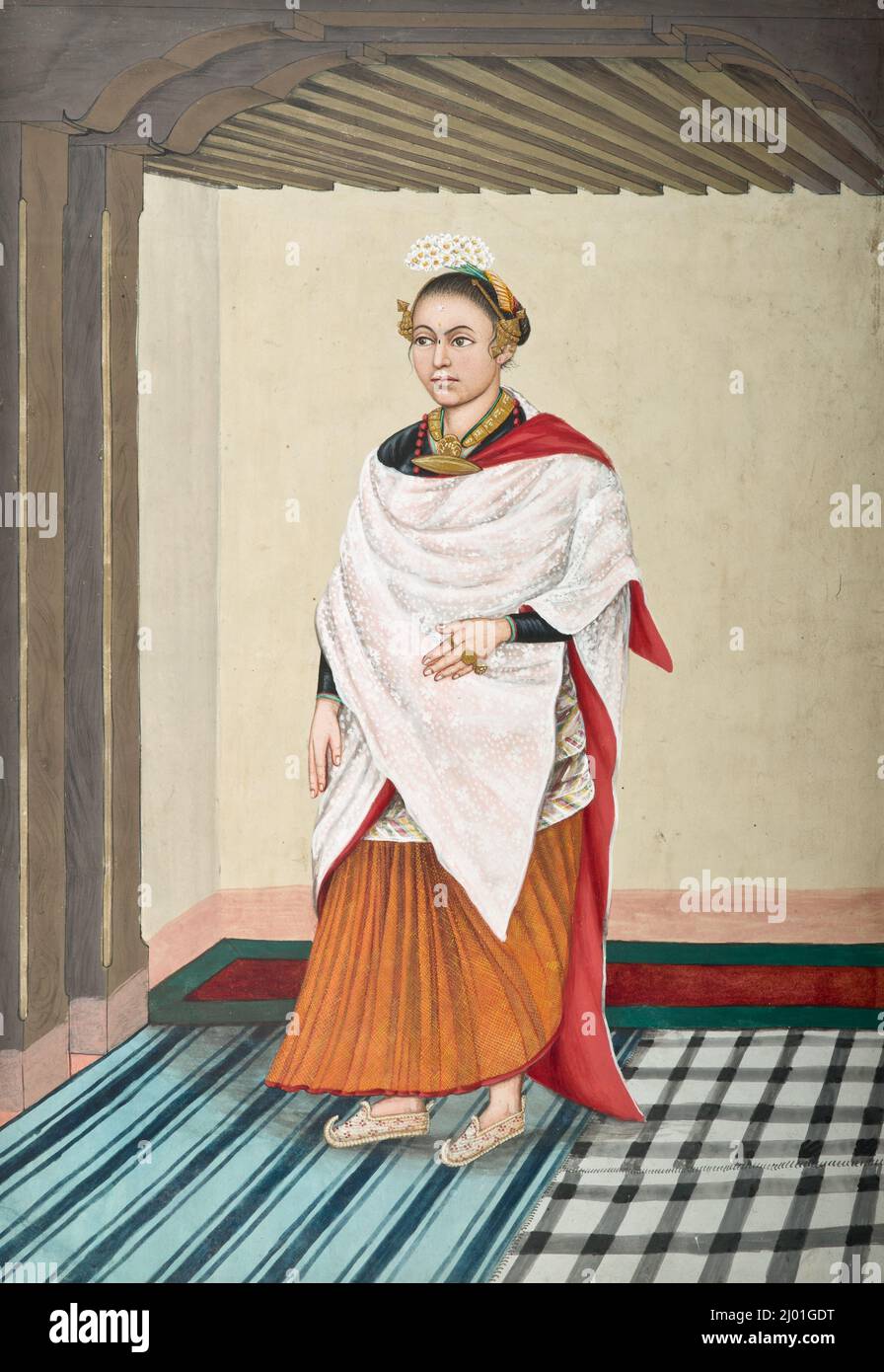 A Newar Woman. Nepal, circa 1860-1900. Drawings; watercolors. Opaque ...