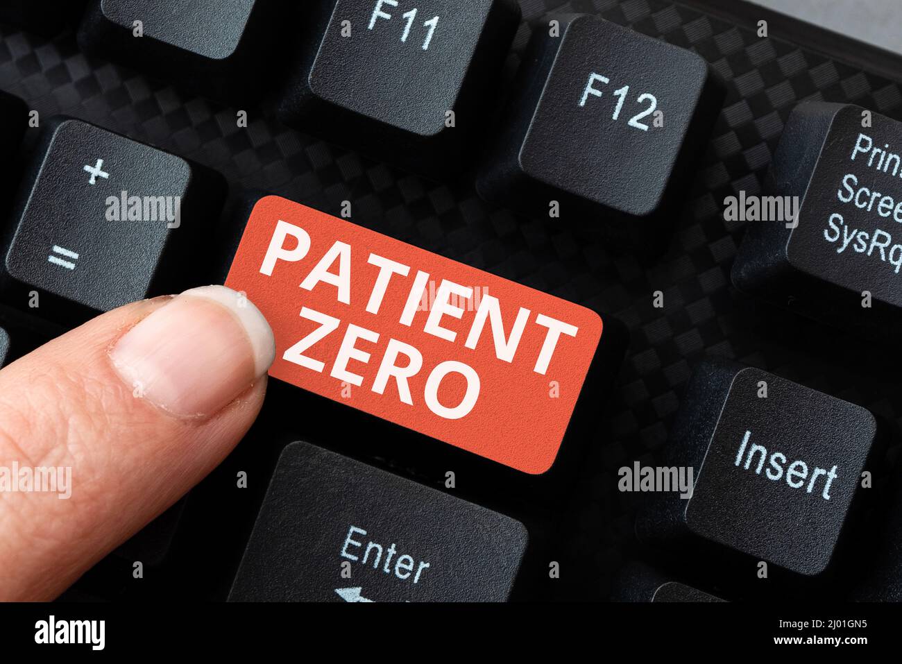 Sign displaying Patient Zero. Internet Concept primary disease carrier ...