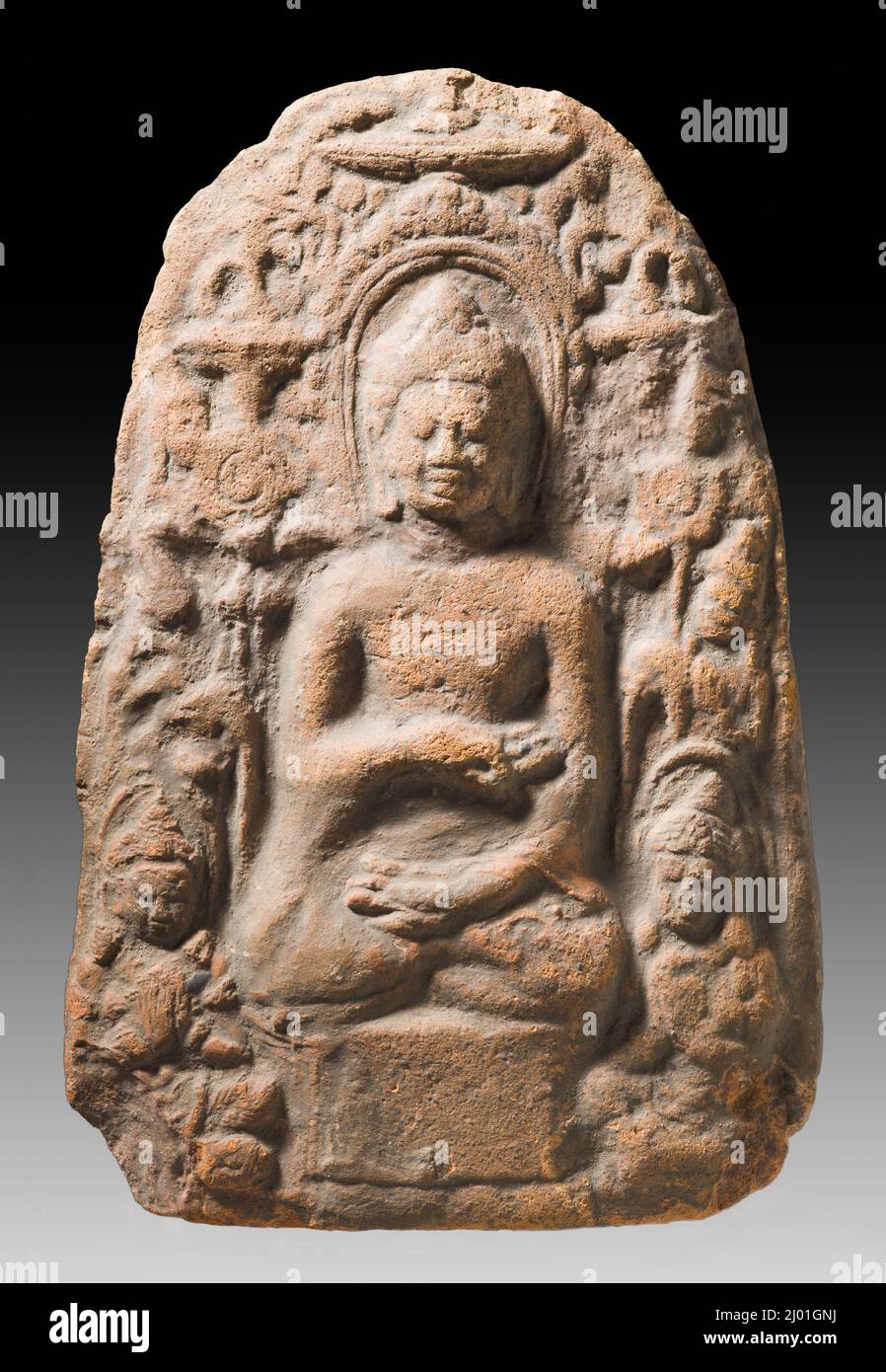 Buddhist Votive Tablet. Thailand, 9th century. Sculpture. Terracotta ...