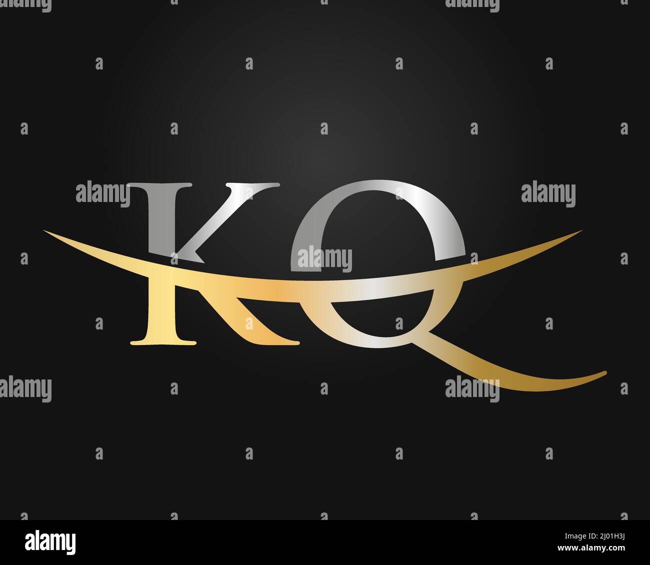 Initial Letter KQ Logo. KQ Letter Logo Design Vector Template Stock ...