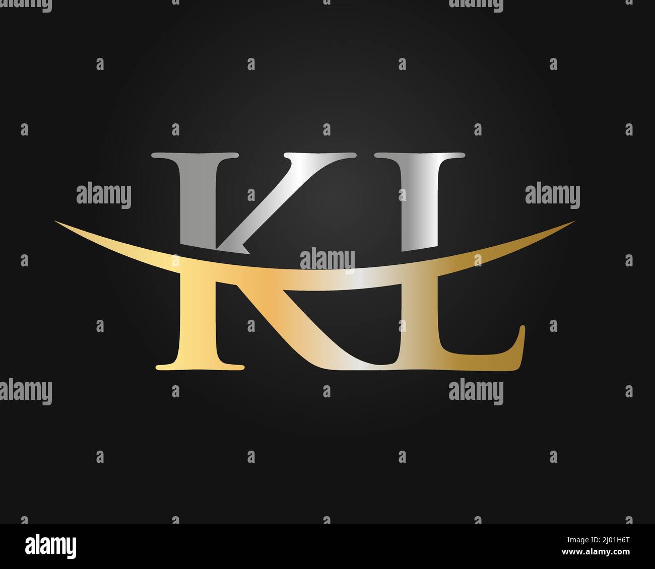 Initial Letter KL Logo. KL Letter Logo Design Vector Template Stock ...