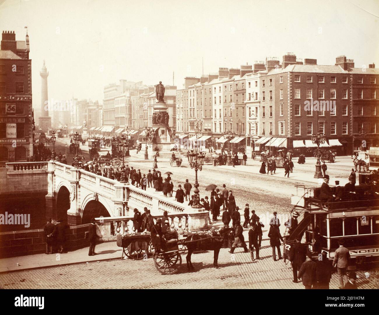 Dublin Square, O'Connell Bridge. Robert French (1841-1917). Ireland ...