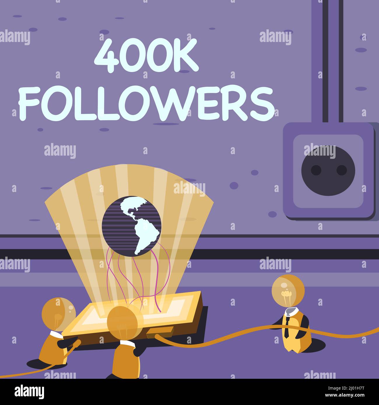 Conceptual display 400K Followers. Business idea number of individuals ...