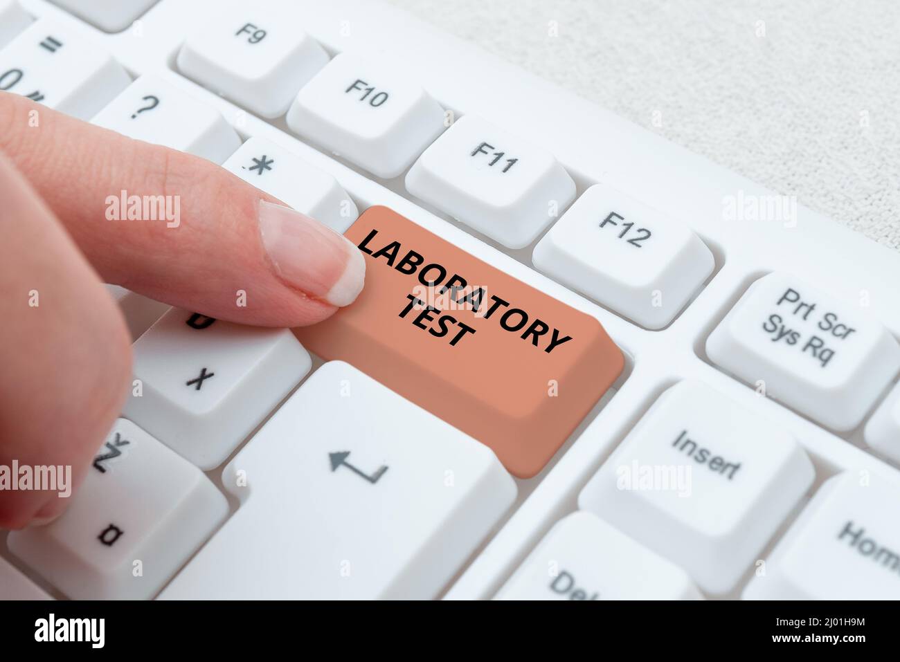 Handwriting text Laboratory Test. Concept meaning Determination of a ...
