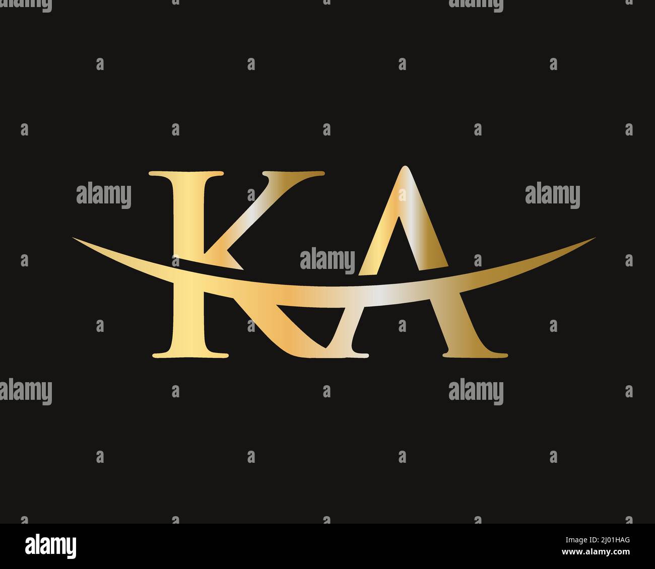 Initial Letter KA Logo. KA Letter Logo Design Vector Template Stock ...