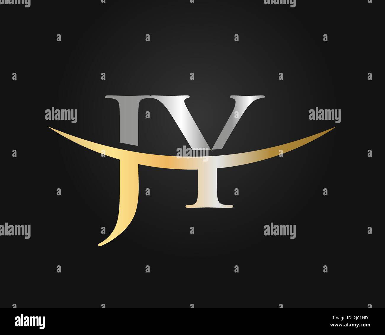 Initial Monogram Letter JY Logo Design Vector. JY Logo Design Template ...