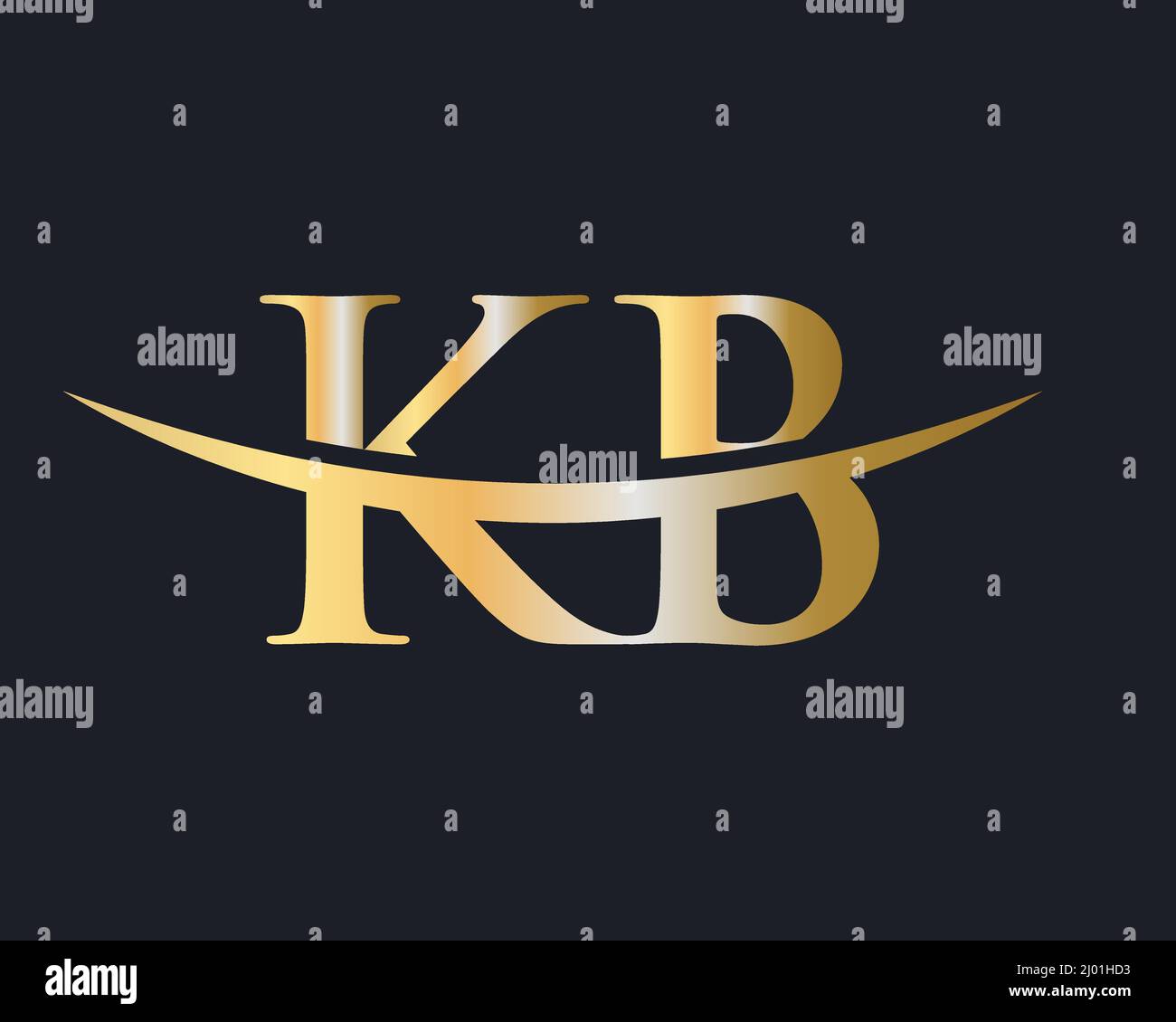 Initial Monogram Letter KB Logo Design Vector. KB Logo Design Template ...
