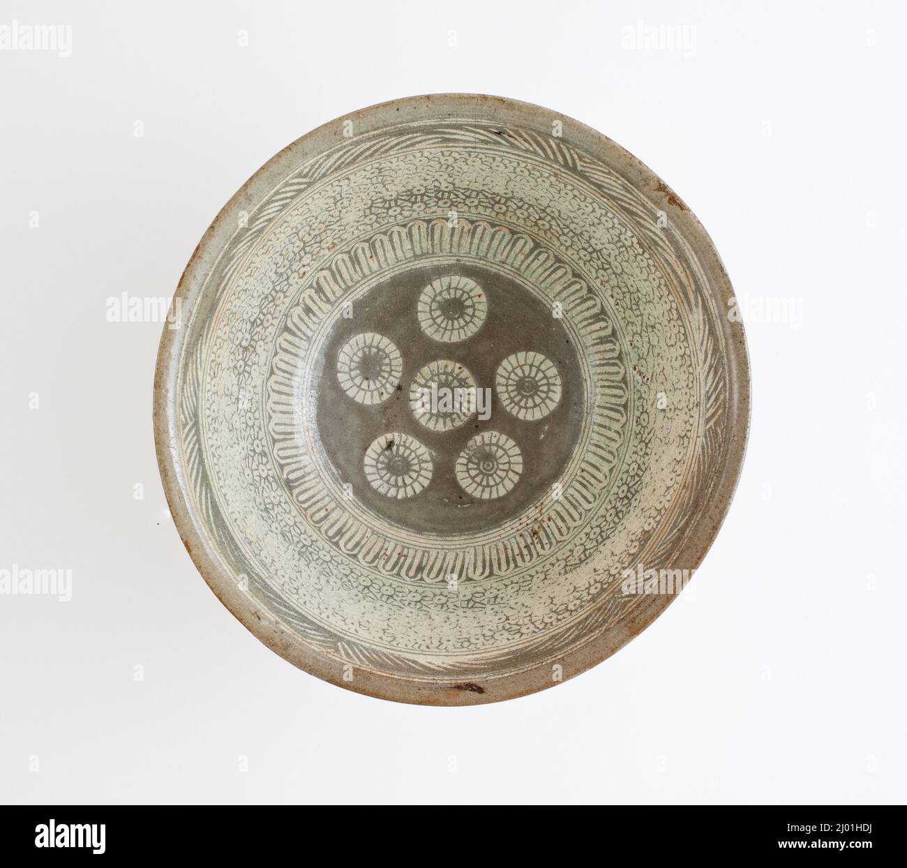 Stoneware with incised design buncheong ware hi-res stock photography ...