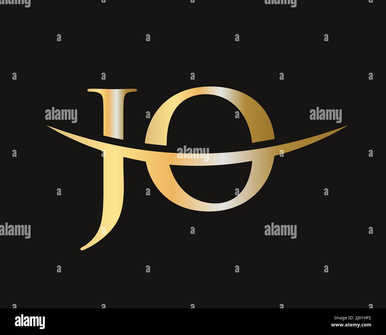 Initial Monogram Letter JO Logo Design Vector. JO Logo Design Template ...