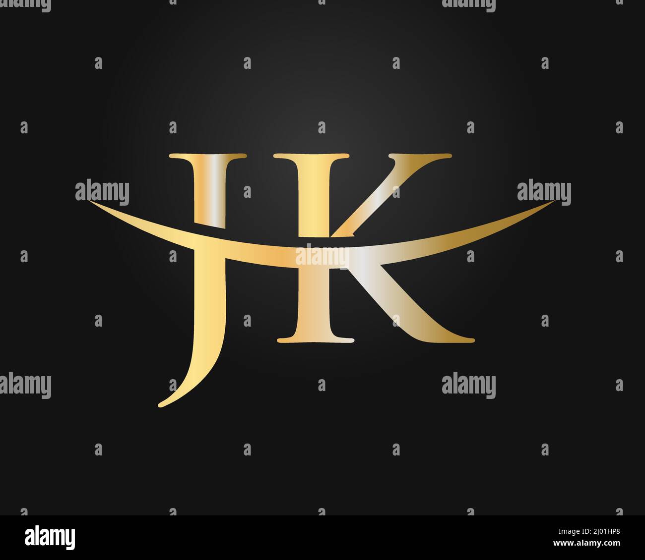 Initial Monogram Letter JK Logo Design Vector. JK Logo Design Template ...