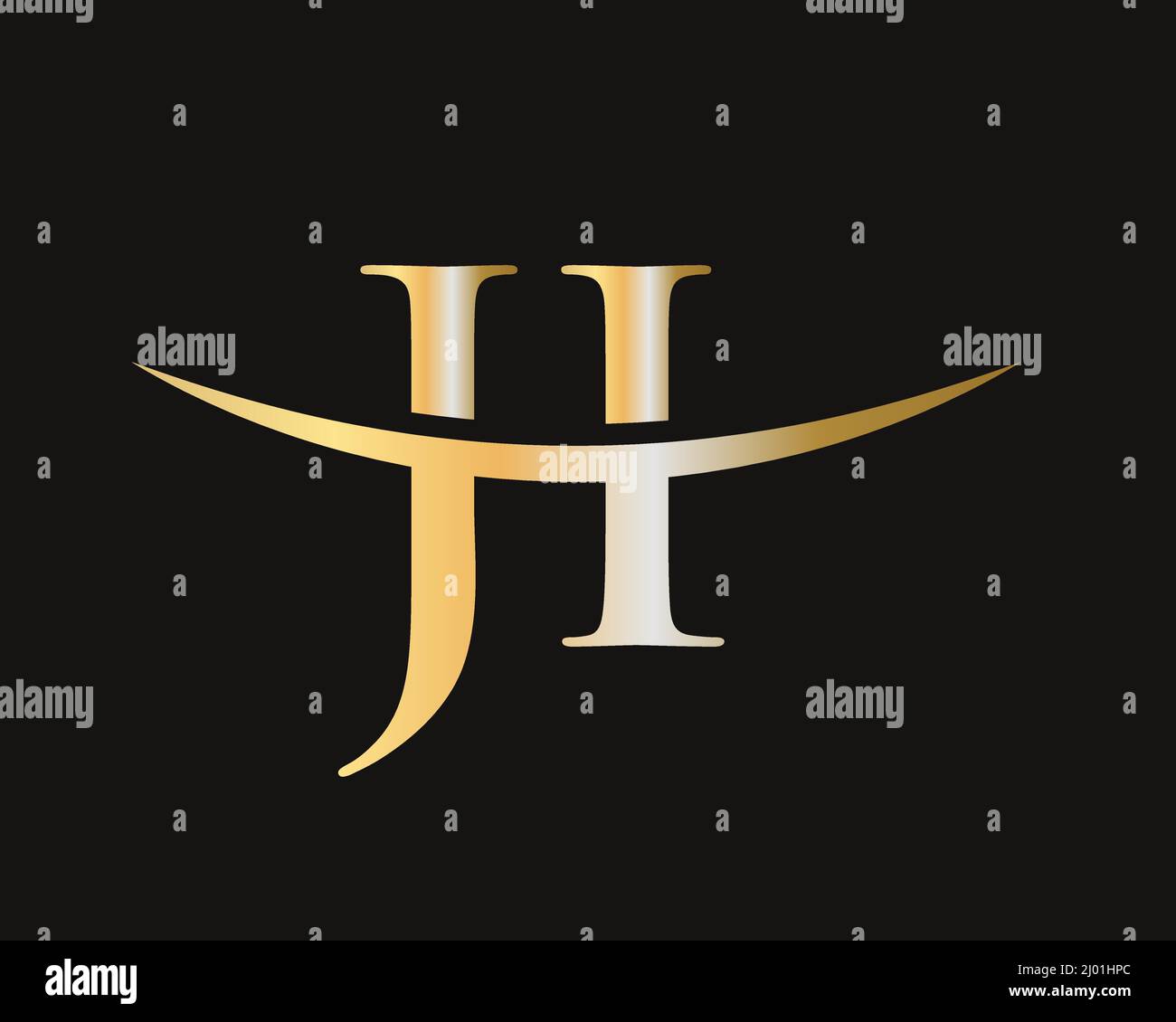 Initial Monogram Letter JI Logo Design Vector. JI Logo Design Template ...
