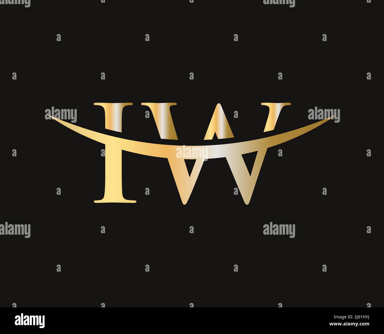 Initial Monogram Letter IW Logo Design Vector. IW Logo Design Template ... Initial Monogram Letter IW Logo Design Vector. IW Logo Design Template ...