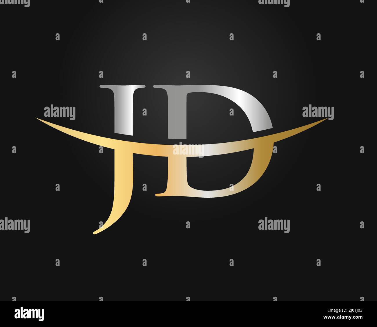 Initial Monogram Letter JD Logo Design Vector. JD Logo Design Template ...