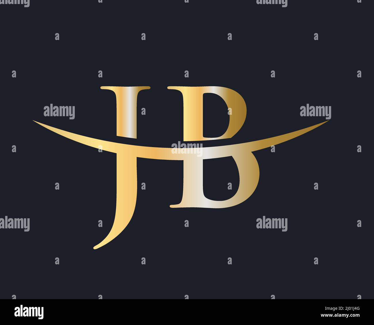 Initial Monogram Letter JB Logo Design Vector. JB Logo Design Template Stock Vector Image & Art ...
