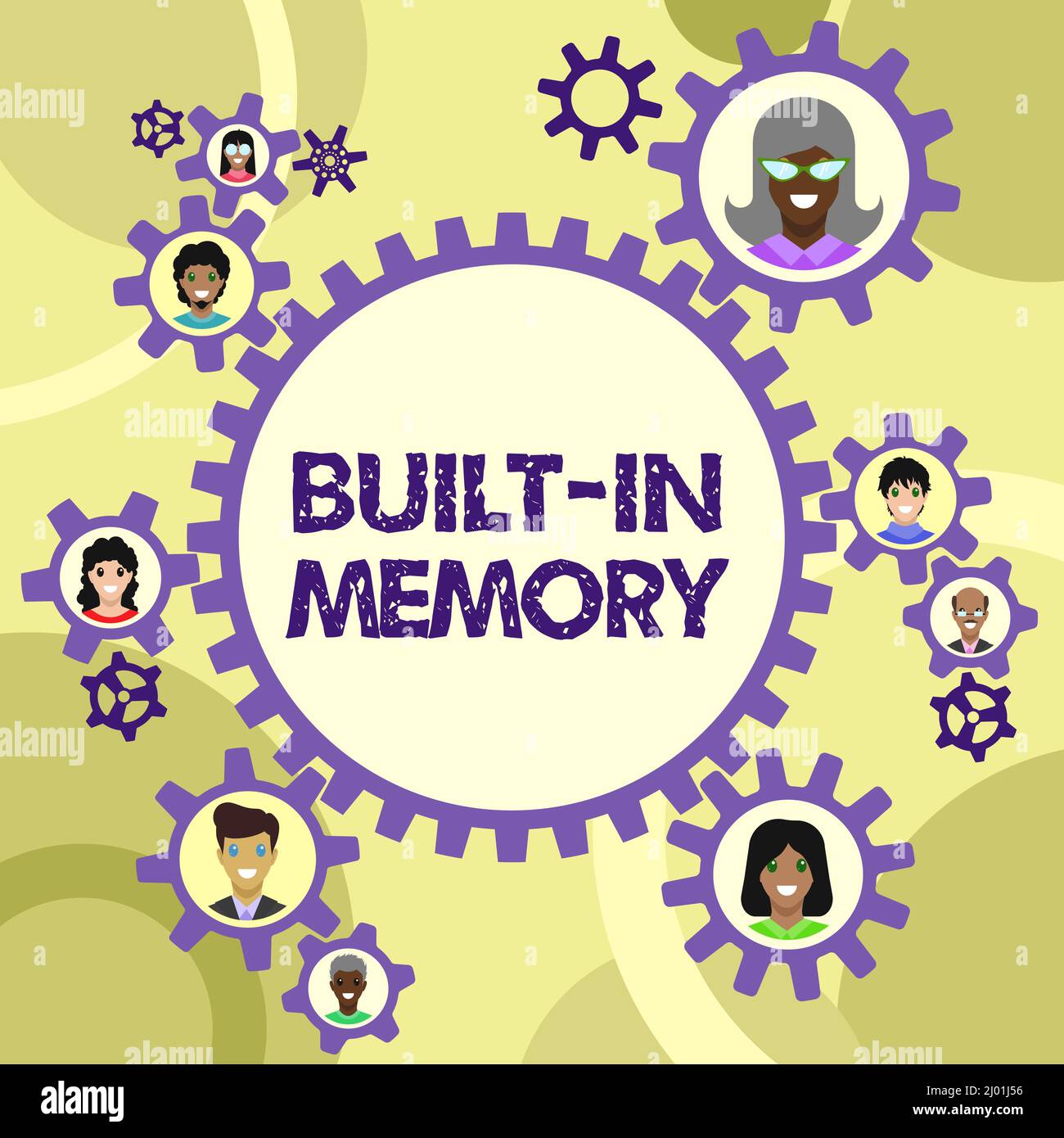 Text Showing Inspiration Built In Memory Concept Meaning Device Or
