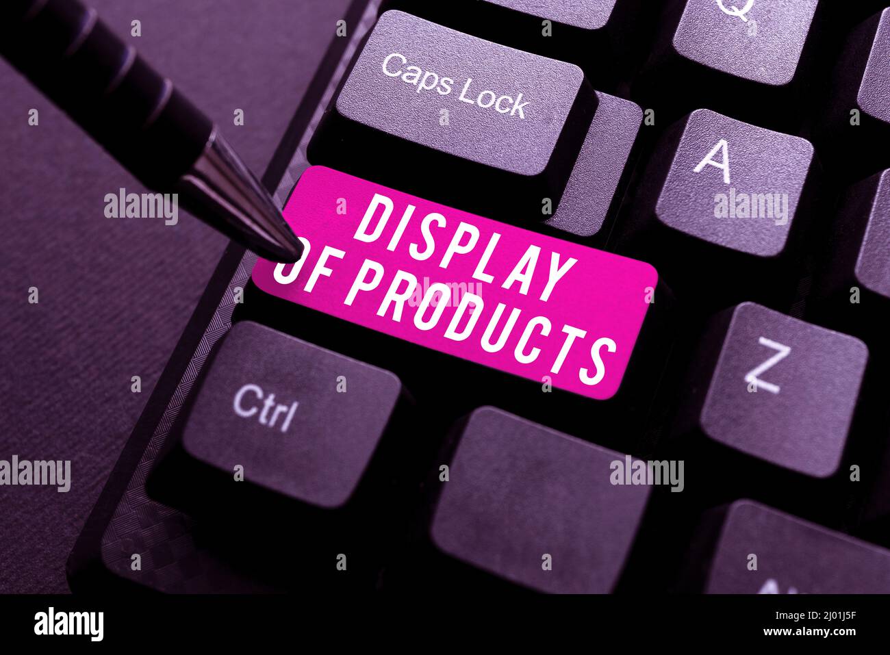 Conceptual display Display Of Products. Business concept advertise ...