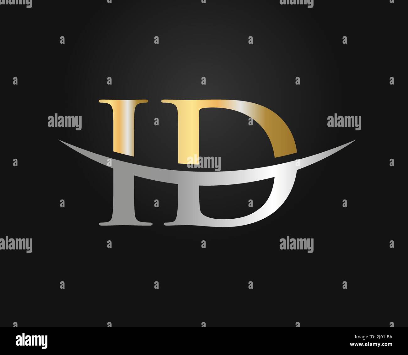 Initial Monogram Letter ID Logo Design Vector. ID Logo Design Template ...