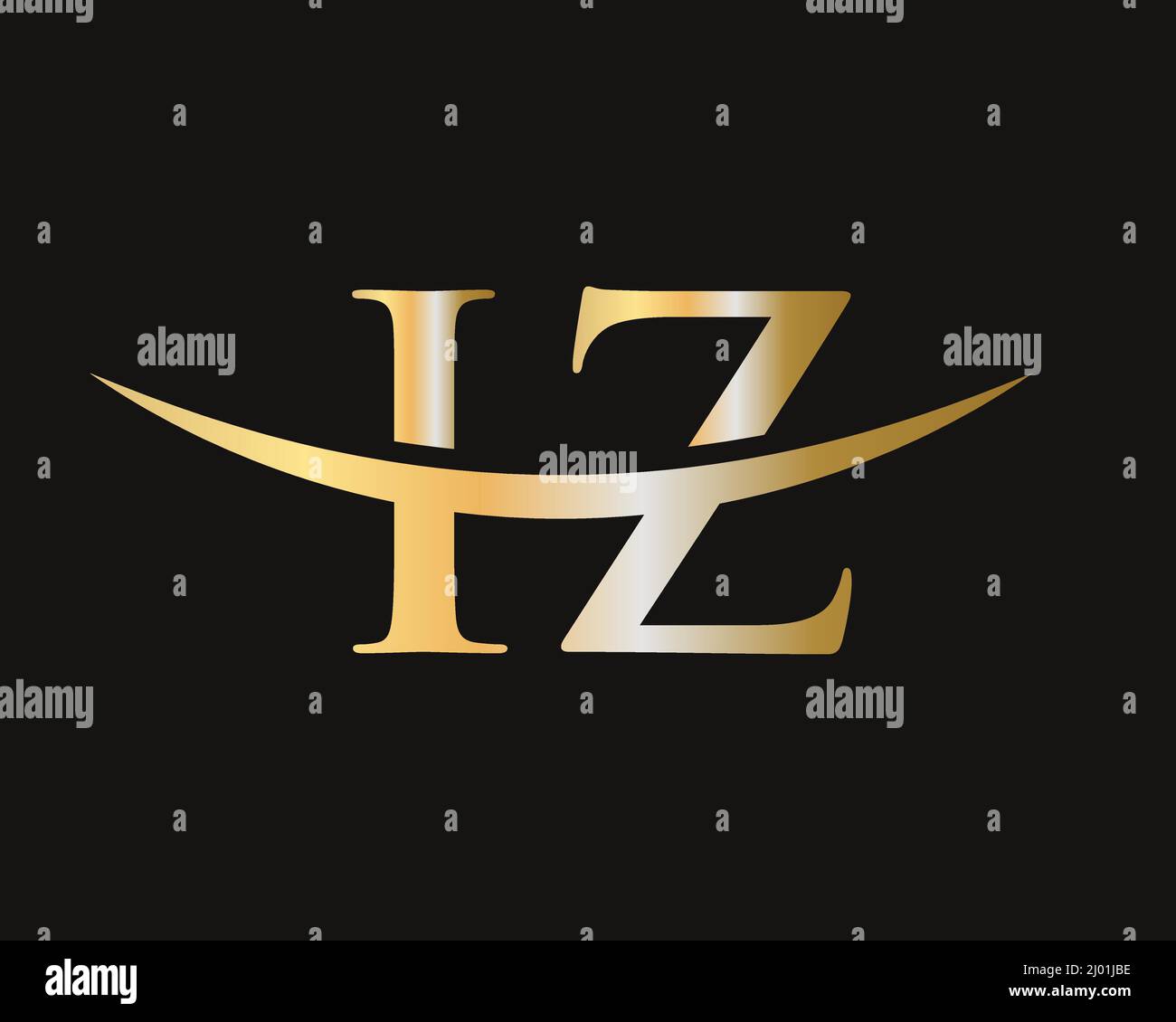 Initial Monogram Letter IZ Logo Design Vector. IZ Logo Design Template ...