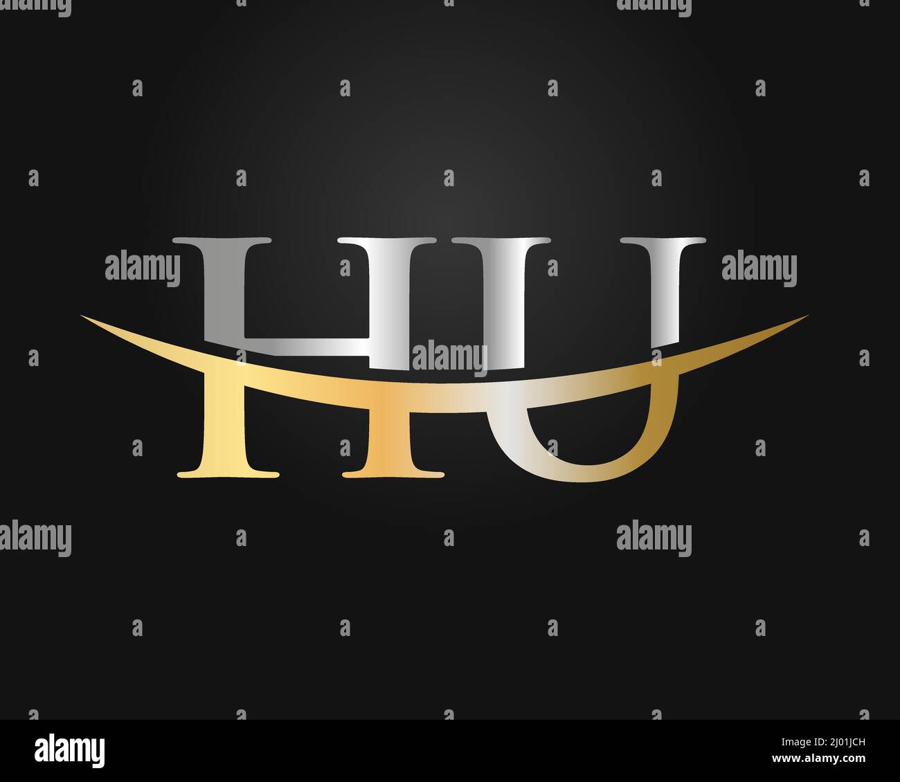 Initial Monogram Letter HU Logo Design Vector. HU Logo Design Template Stock Vector Image & Art ...