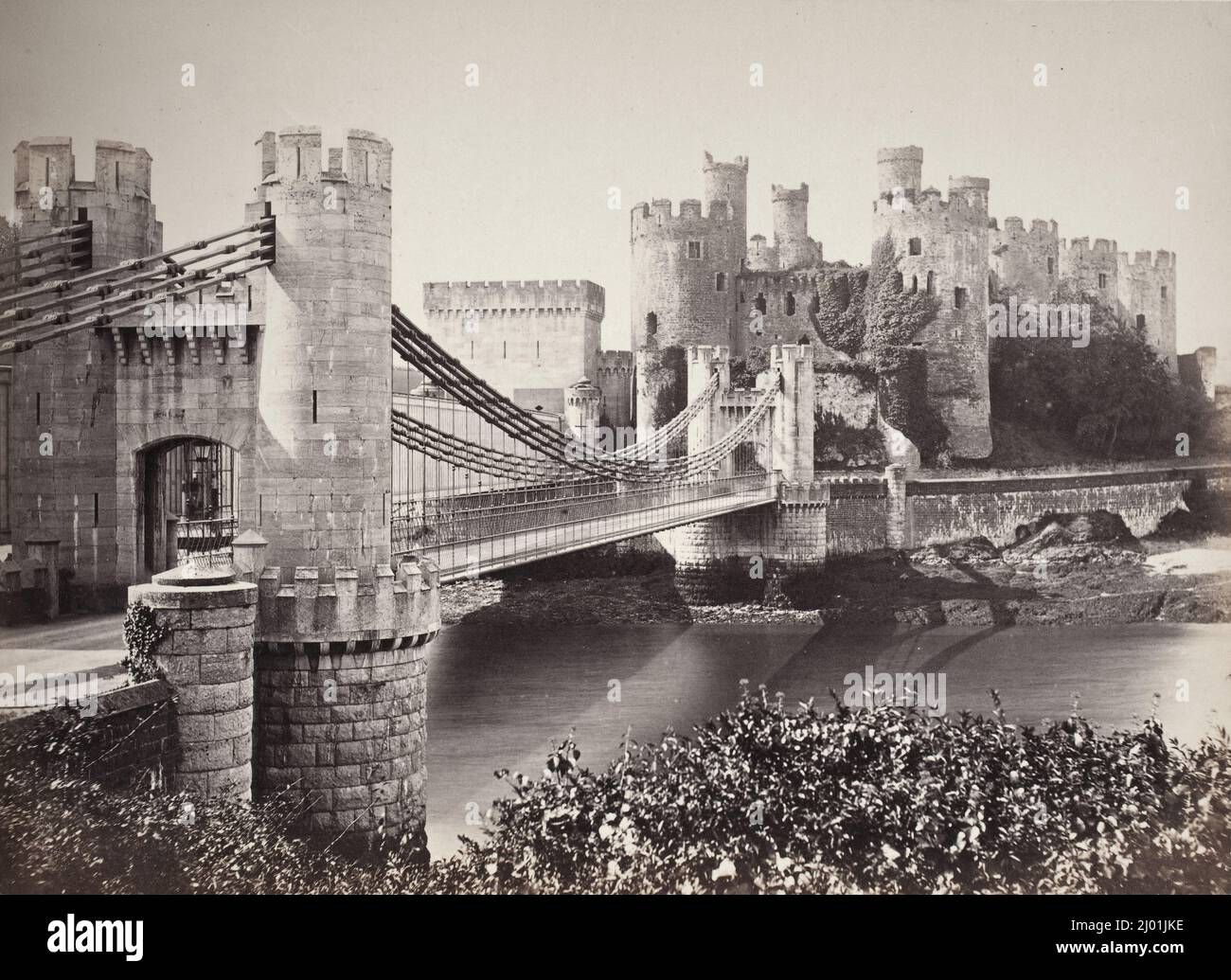 Conway Castle & Suspension Bridge From The Island (687). Francis ...